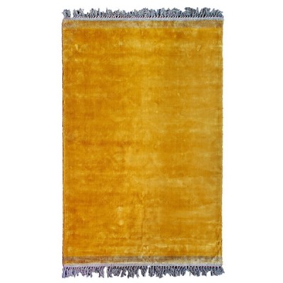 RUG VELVET TOUCH YELLOW VISCOSE CARPETS, RUGS